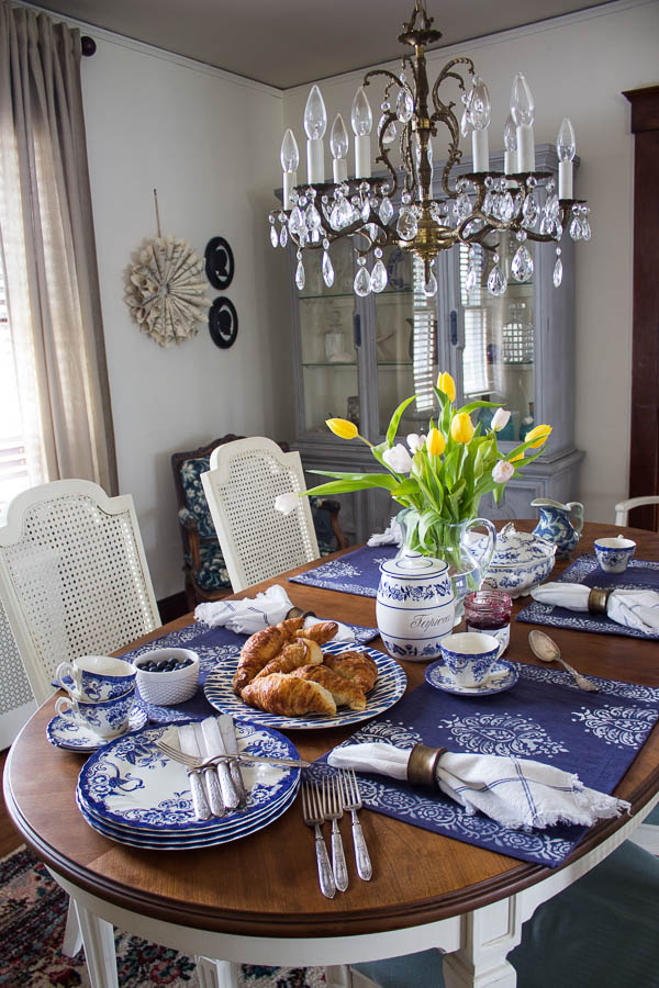Indigo Tablescape - Finding Silver Pennies