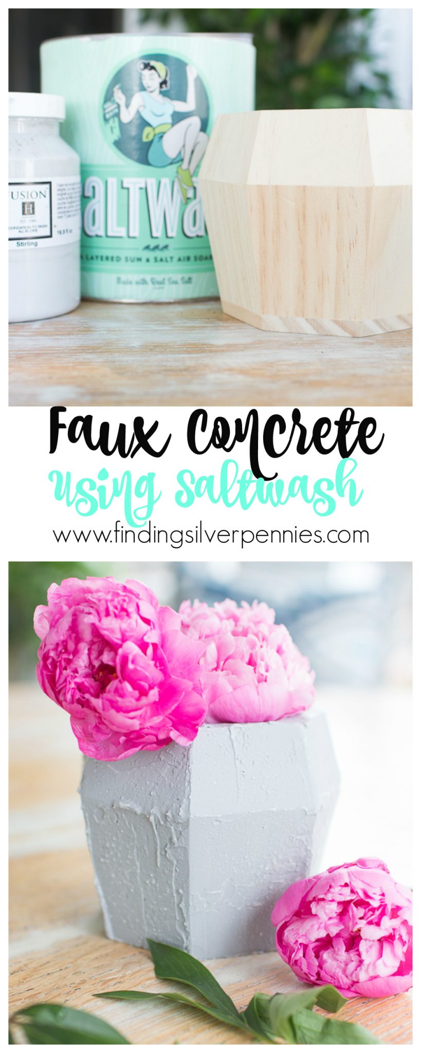 How to Create a Faux Concrete Finish - Finding Silver Pennies