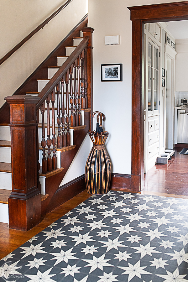 Traditional Front Hall Makeover - Finding Silver Pennies