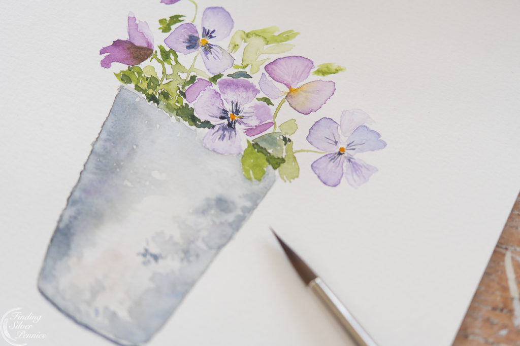 Watercolor Violas Free Printables - Finding Silver Pennies