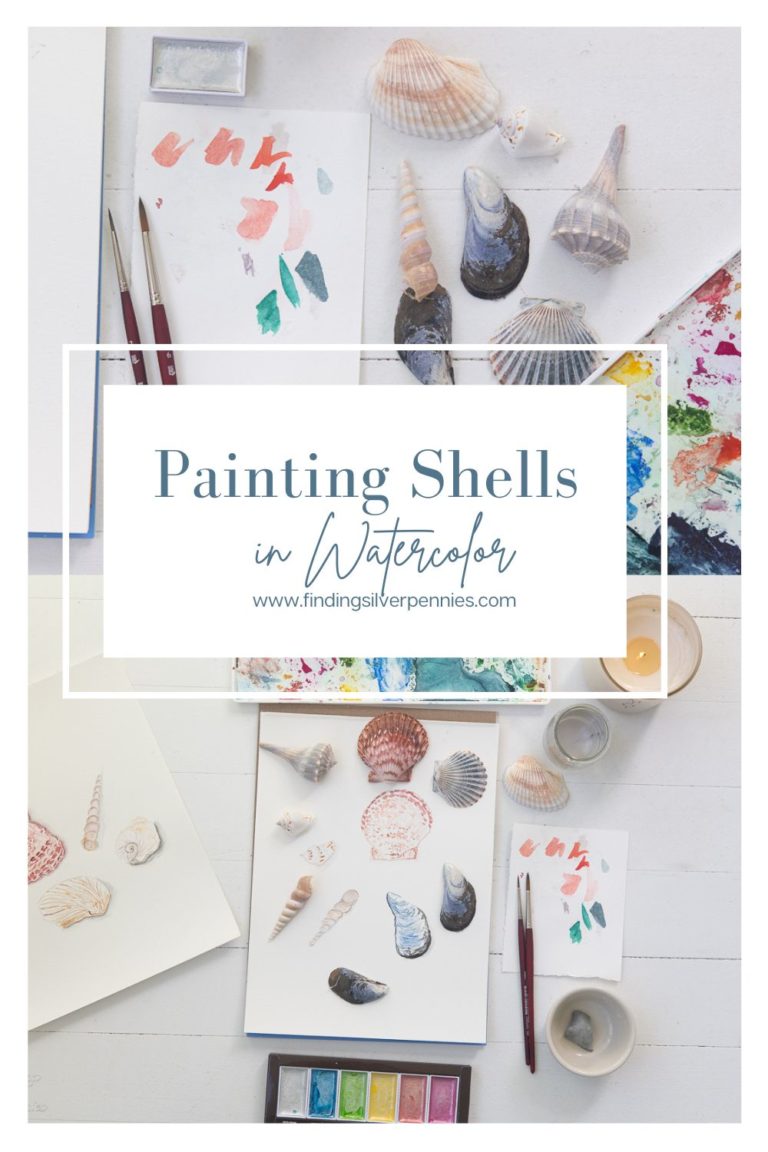 Painting Seashells (with watercolor) - Finding Silver Pennies