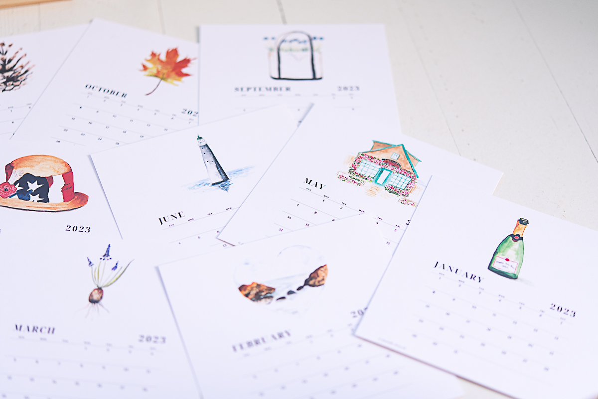 Introducing the 2023 Watercolor Calendar - Finding Silver Pennies