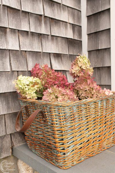 5 Ways to Style a Chippy Basket - Finding Silver Pennies