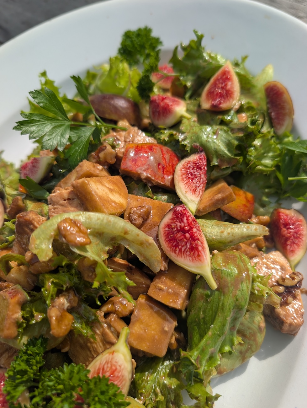 Delicious Fig & Apple Savory Salad - Finding Silver Pennies